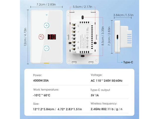 Click here for Ageryu Tuya Smart Wifi Water Heater Switch Touch W... prices