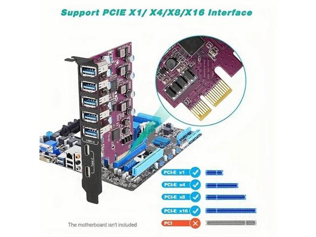 Click here for Ageryu 7 Ports USB 3.0 Expansion Card USB-A 5X USB... prices