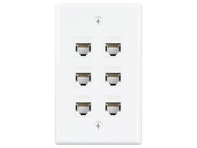 Click here for Ageryu 6-Port Ethernet Wall Plate For Keystone Jac... prices