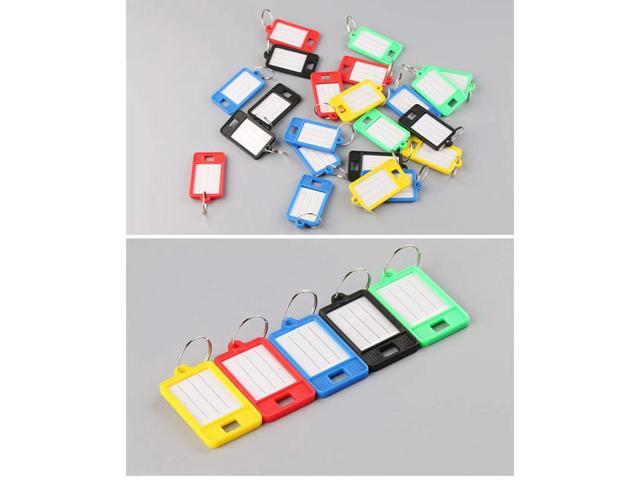 Click here for 100 Pieces Tough Plastic Key Tags Oval Shaped Labe... prices