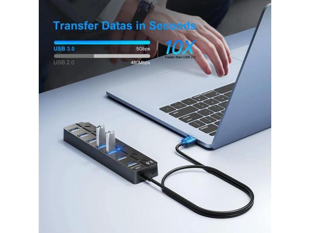 Click here for 1 Piece 7 Ports USB Hub Splitter Multi Hub USB 3.0... prices