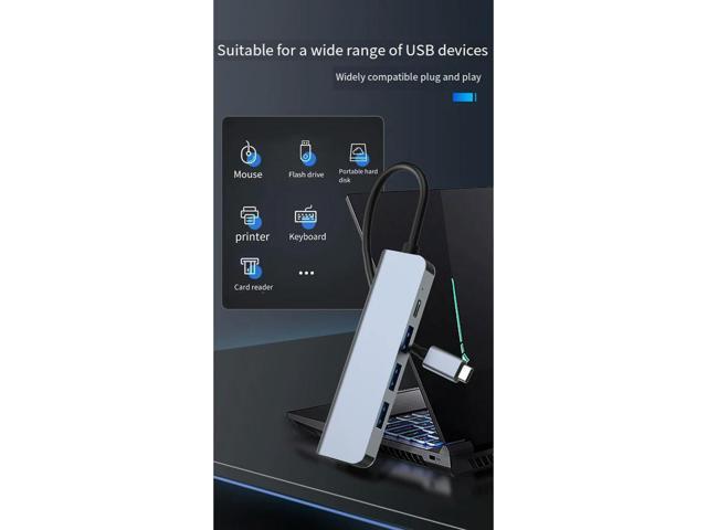 Click here for 5-In-1 Type C Hub 3 USB Multi-Port Adapter With -C... prices