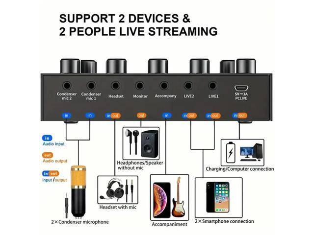 Click here for V8S Audio Mixer With Voice Changer  Podcast Mixer... prices