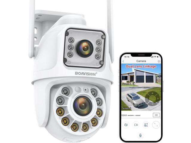 Click here for BOAVISION Dual Lens Linkage Security Camera Outdoo... prices