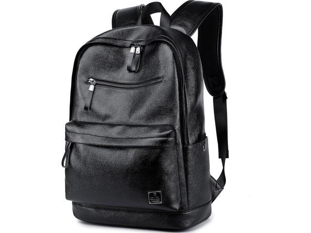 Click here for weiatas Black Leather Laptop Backpack for Men Wome... prices