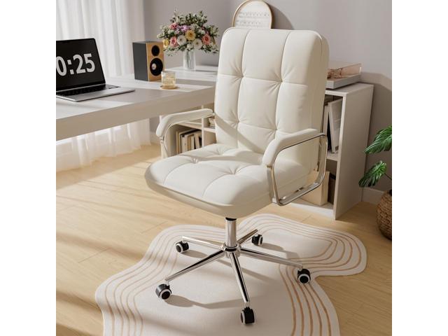 Click here for White Office Chair with Soft Leather  Swivel Compu... prices