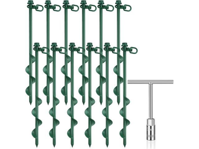 Click here for Zhengmy 12 Pcs Ground Anchors Screw in  12 Inch He... prices