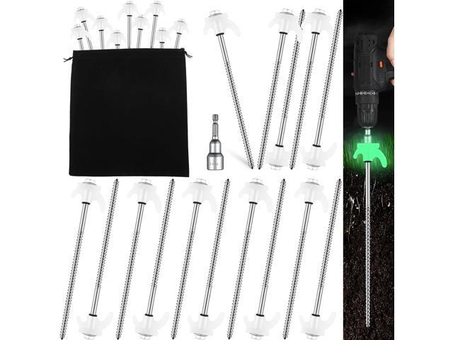 Click here for 40 Pcs 8 Screw in Tent Stakes Heavy Duty Tent Stak... prices