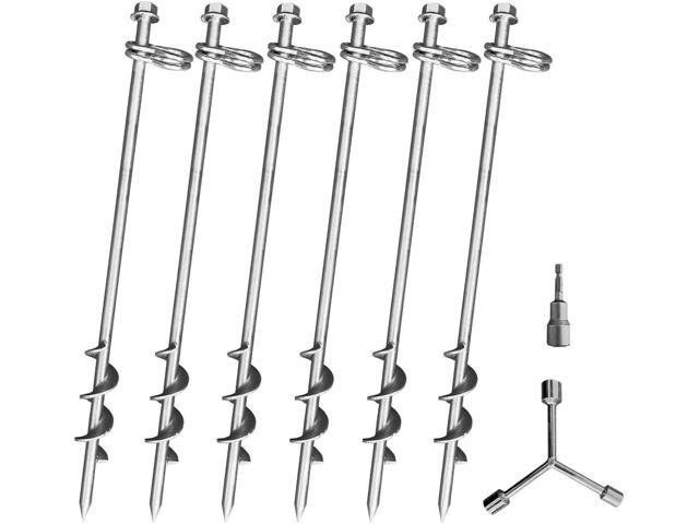 Click here for Ground Anchors Screw in - 16 Inch Set of 6 - Tent... prices