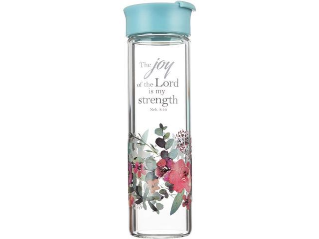 Click here for Christian Art Gifts Reusable Floral Glass Water Bo... prices