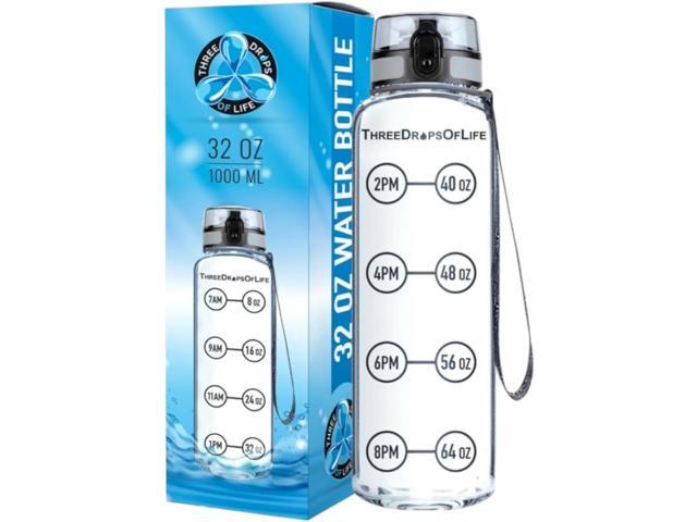 Click here for Time Marked Water Bottle  Clear Sports Timed Bottl... prices