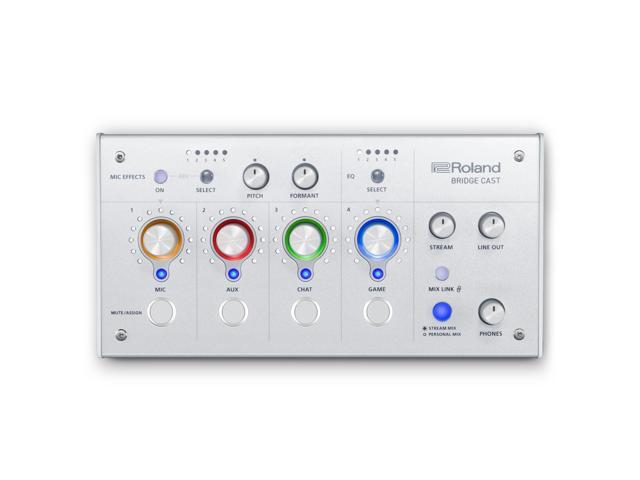 Click here for Roland BRIDGE CAST Dual Bus Gaming Mixer in Ice Wh... prices