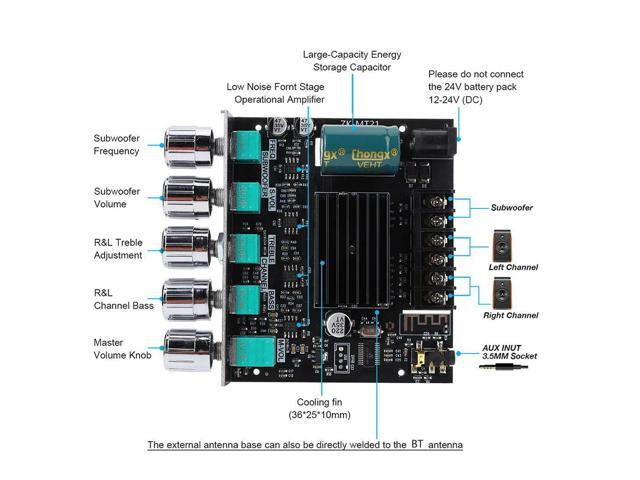 Click here for 2.1 Channel Bluetooth-Compatible Amplifier Board w... prices
