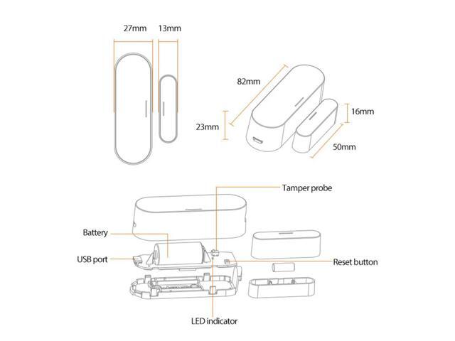 Click here for Tuya APP Alarm Detector USB Powered ZigBee Door Wi... prices