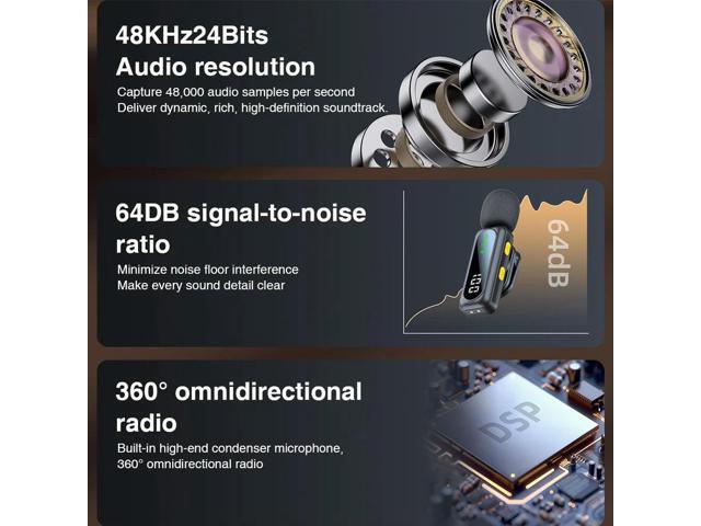 Click here for 2 Pack Wireless Lavalier Microphone with Noise Can... prices