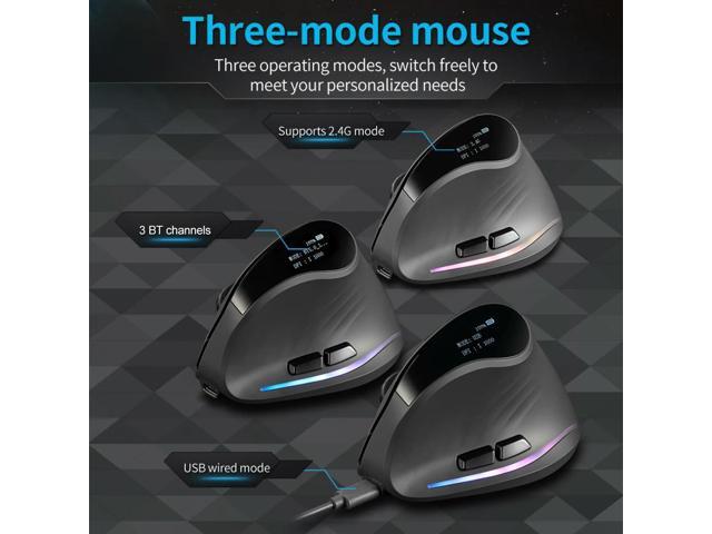 Click here for Vertical Wireless Mouse Tri-Mode BT+2.4GHz+Wired L... prices