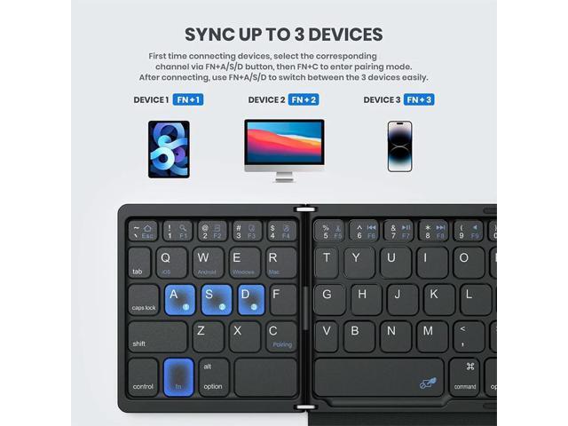 Click here for Portable Travel Keyboard with Toucad Quadruple Fol... prices