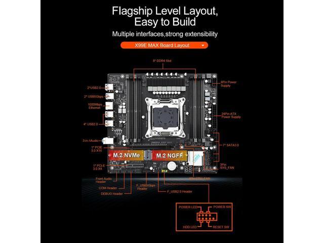 Click here for X99E MAX Motherboard LGA2011-3 PC Mainboard Deskto... prices
