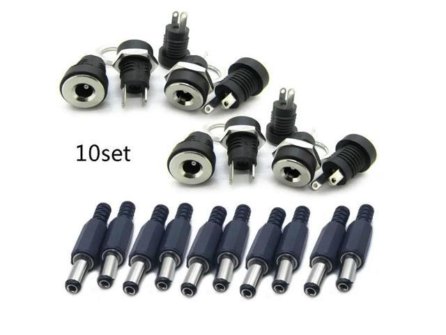 Click here for 20PCS (10Pairs) DC12V 5.5 x 2.1mm Plastic Male Plu... prices