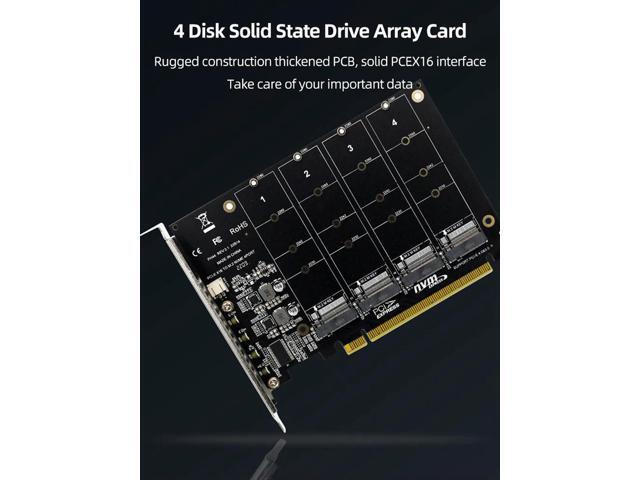 Click here for 4 Port M.2 NVME SSD To PCIE X16 Adapter Card 4X32G... prices