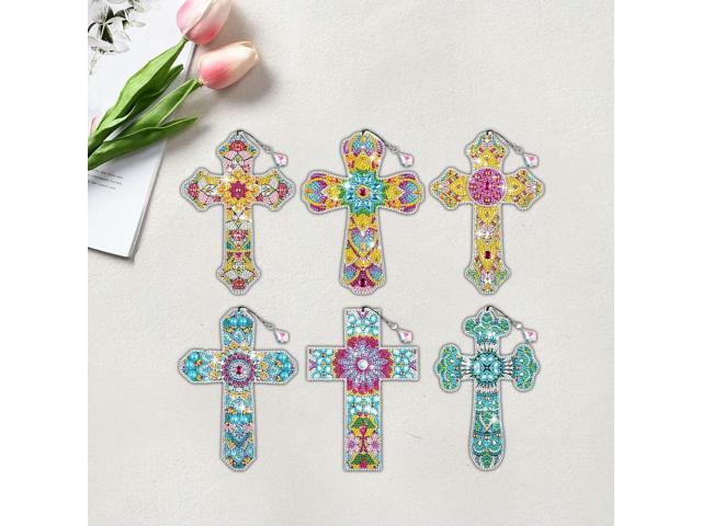Click here for 6Pcs Special Shape Cross Diamond Bookmark Art Proj... prices