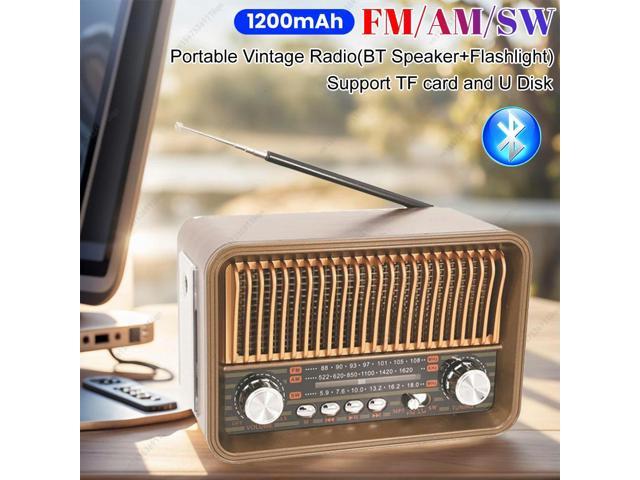 Click here for Vintage Radio with BT Speaker LED Flashlight Retro... prices