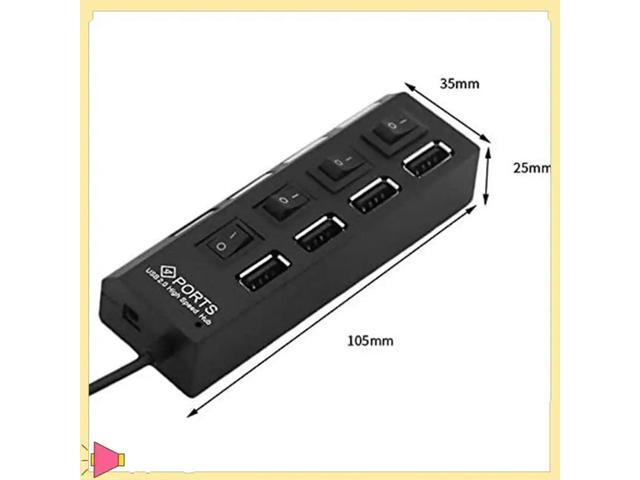 Click here for 4 Ports USB Hub Splitter USB 2.0 Hub LED With 4 ON... prices