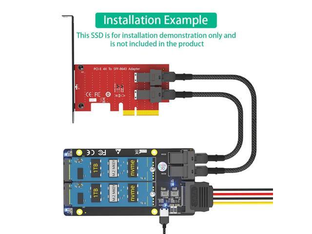 Click here for Version Dual M.2 NVME SSD To Dual SFF-8643 Adapter prices