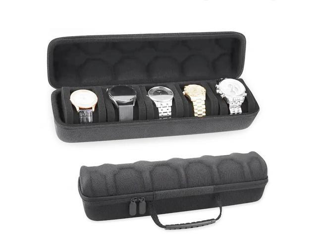 Click here for 5 Slots Watch Travel Case Roll Soft Foam Pillows H... prices