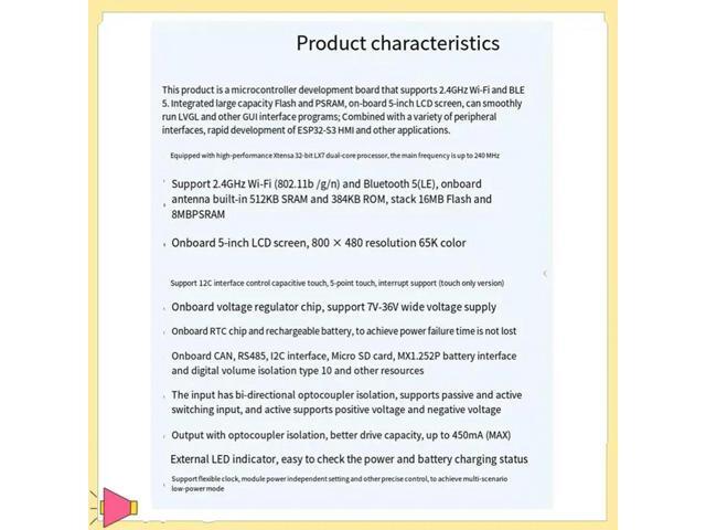 Click here for ESP32-S3 5Inch Capacitive Touch Display Developmen... prices