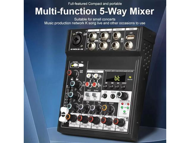 Click here for Portable Bluetooth Audio Mixer Console 5 Channels... prices