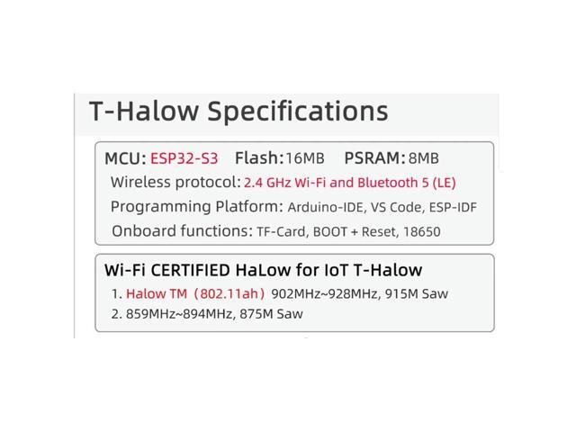 Click here for T-Halow ESP32-S3 Ethernet Development Board Blueto... prices