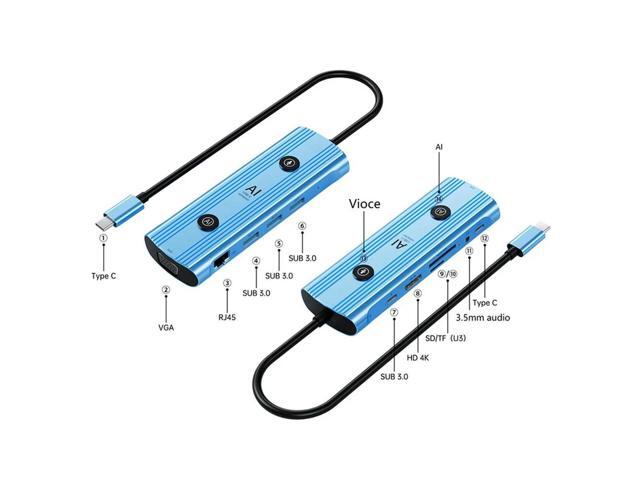 Click here for Ai USB-C Adapter Type-C Docking Station 13-In-1 Hu... prices