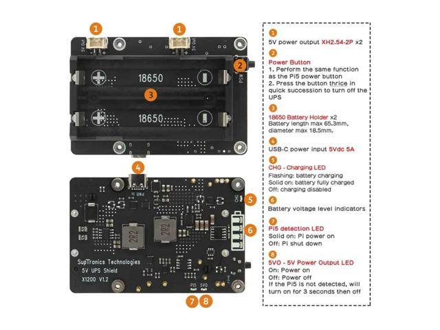 Click here for X1200 for Raspberry Pi 5 UPS Board Power Managemen... prices