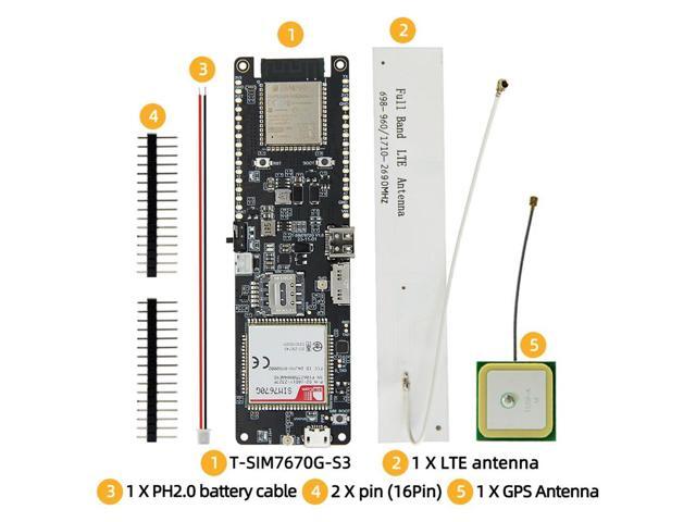 Click here for T-SIM7670G-S3 LTE 4G ESP32-S3 Development Board Ce... prices
