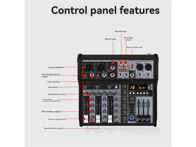 Click here for 4 Channel Bluetooth Audio Mixer Sound Mixing Conso... prices