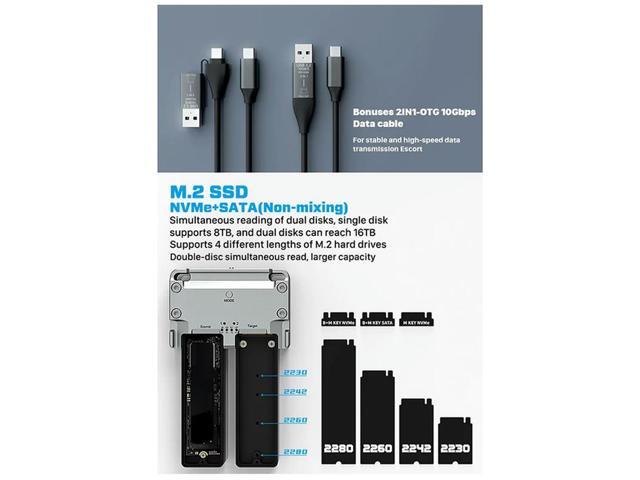 Click here for M.2 NVME SSD Enclosure Dual Drive Bay For M2 Nvme... prices