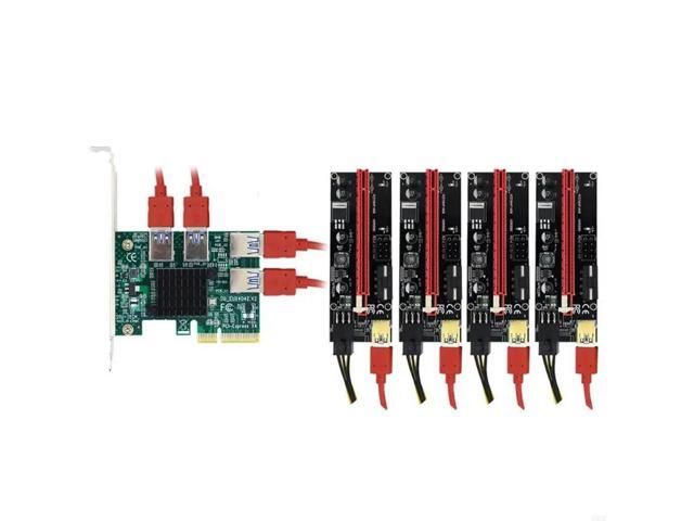 Click here for PCIe 1x to 16x Riser Card PCI-E 1 to 4 USB Hub + 4... prices
