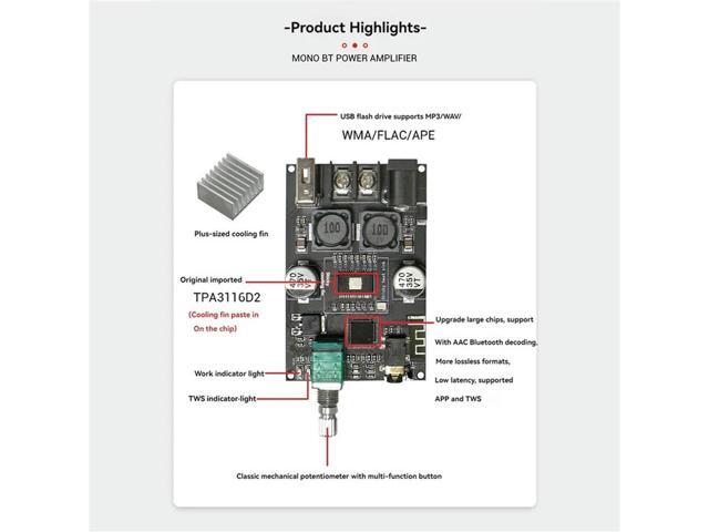 Click here for 100W Bluetooth Audio Amplifier Board Module Mono D... prices