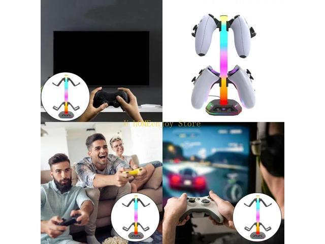 Click here for Desktop Gaming Stand With LED Light Rack for Contr... prices