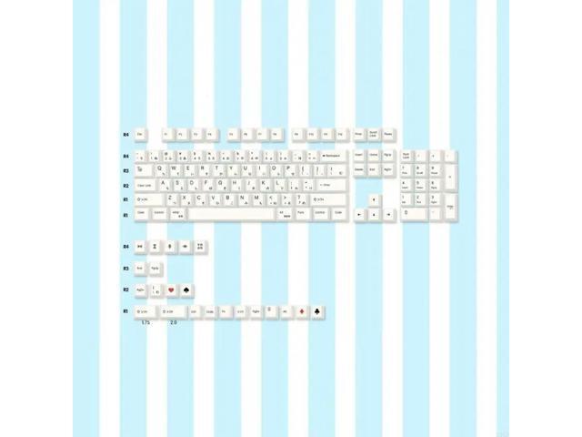 Click here for 85PBT Retro 9009 White Keycaps 126-Key Dye Sublima... prices