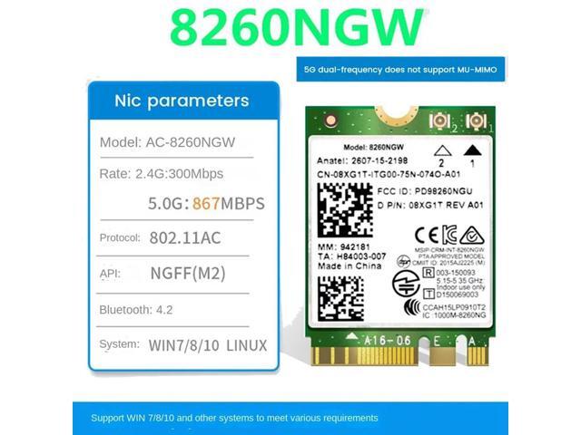 Click here for 8260 8260NGW Card+2Xantenna 2.4G/5Ghz 867M Bluetoo... prices