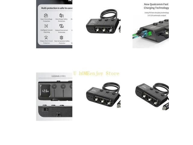 Click here for Portable 120W Car 3 USB A and 2 USB C Port with Wi... prices