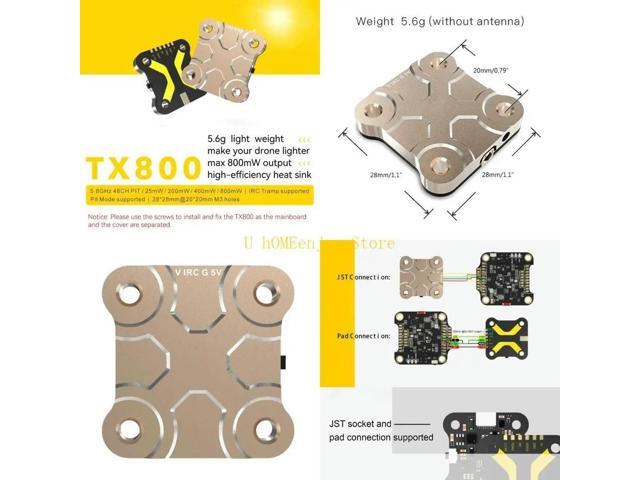 Click here for TX800 5.8G 48CH 25mW/200mW/400mW/800mW Output Long... prices