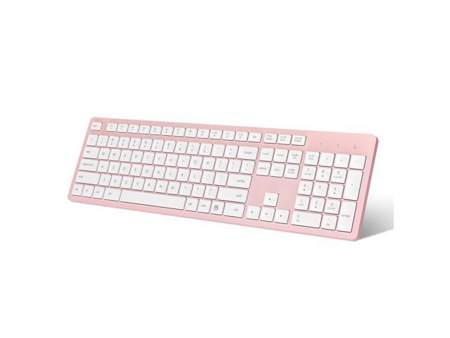 Click here for LeadsaiL Pink Wireless Keyboard  2.4GHz Full-Sized... prices