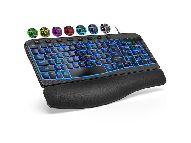 Click here for Ergonomic Keyboard Wired with Cushioned Wrist & Pa... prices