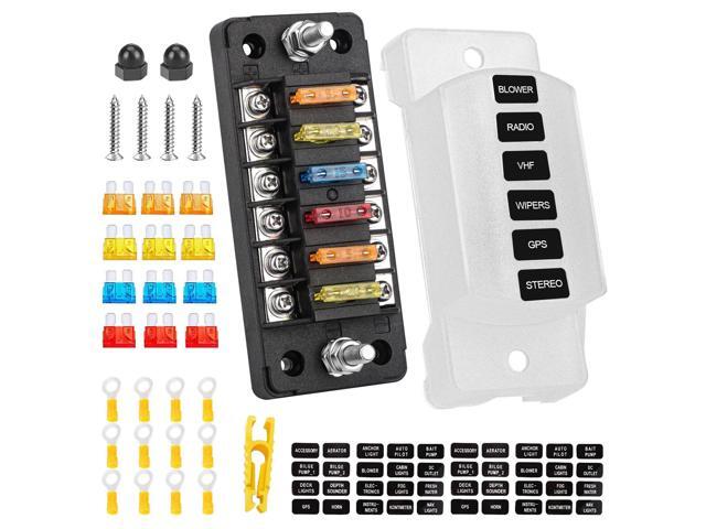 Click here for Universal 6 Way Blade Fuse Block Car Boat Auto Pow... prices