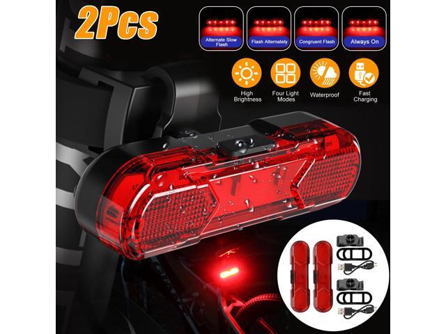Click here for 2x USB Rechargeable LED Bike Tail Light Bicycle Sa... prices