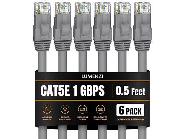 Click here for Lumenzi Cat 5e Ethernet Cable 0.5 FT in Grey 6 Pac... prices