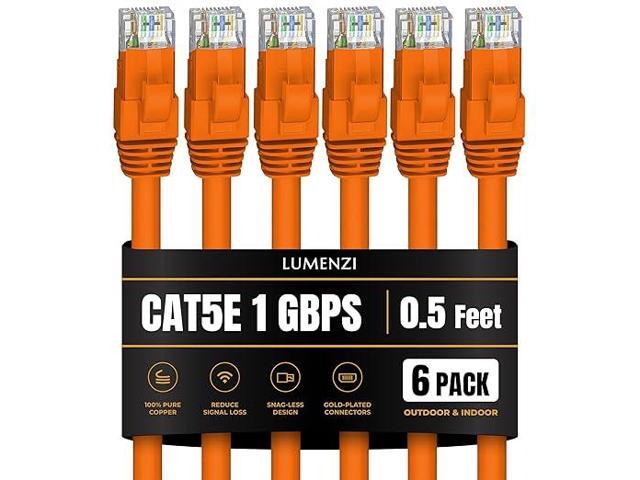 Click here for Lumenzi Cat 5e Ethernet Cable 0.5 FT in Orange 6 P... prices